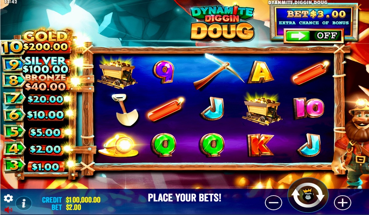 Dynamite Diggin Doug slot base game