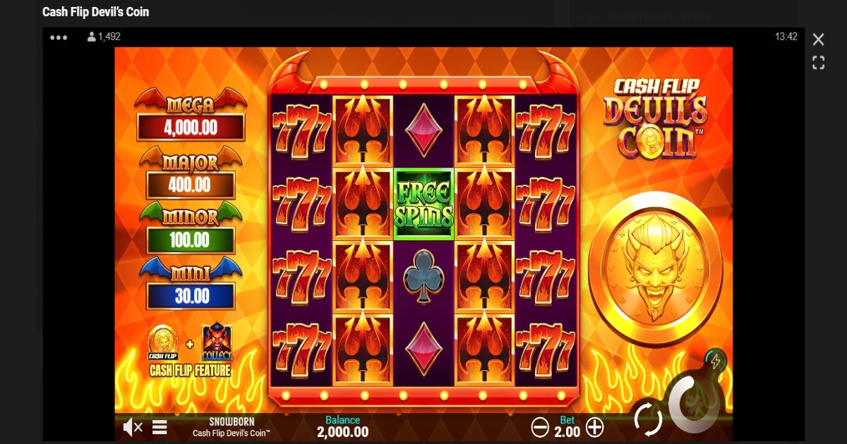 Cash Flip Devil's Coin slot base game