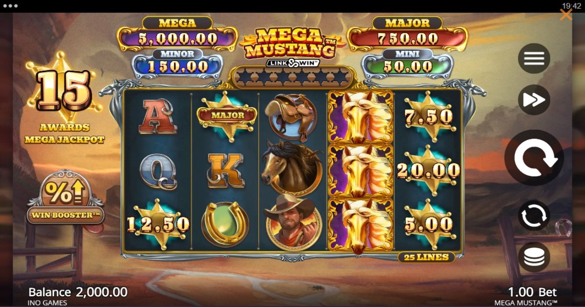Mega Mustang slot base game