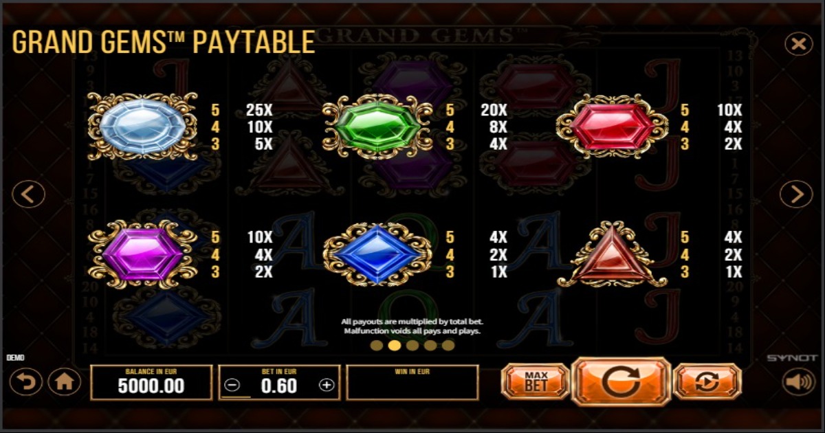 Grand Gems slot symbols