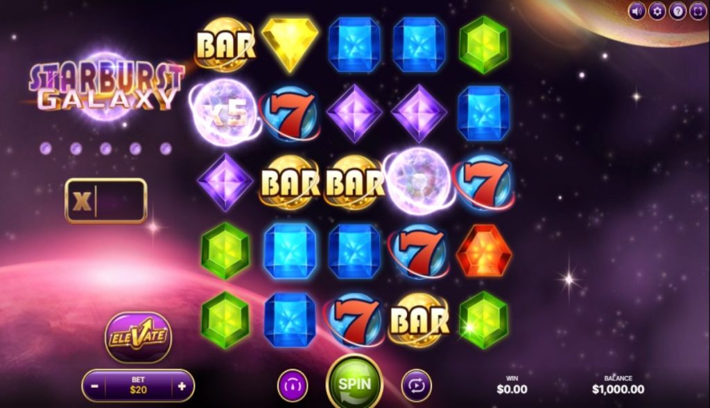 Starburst Galaxy slot Gameplay