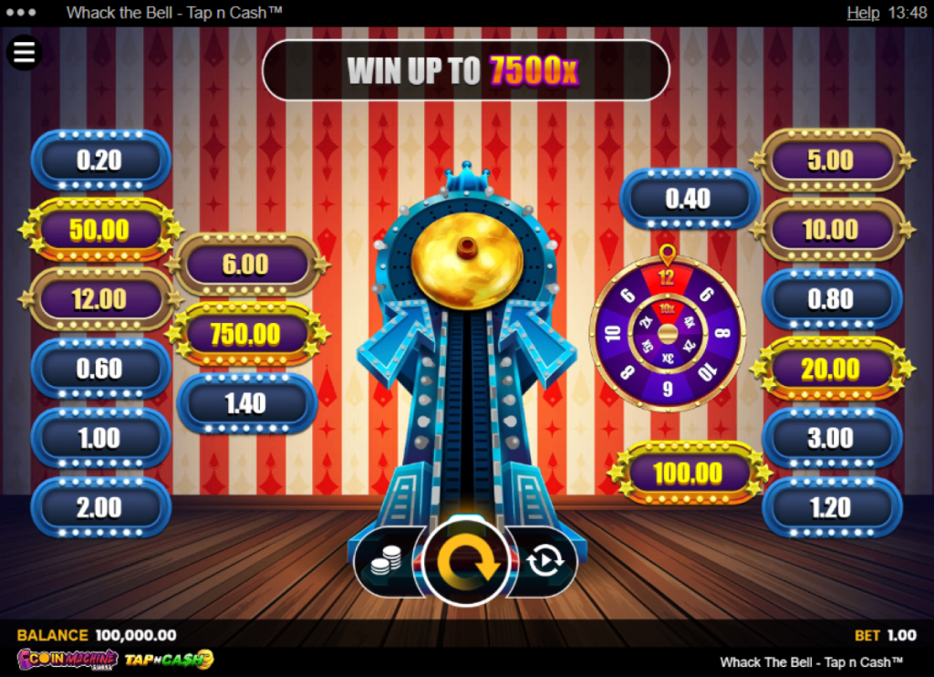 Whack the Bell – Tap n Cash slot Gameplay